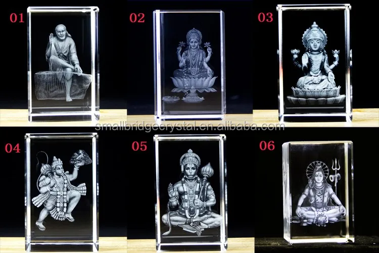 Wholesale Hindu Gods Religious Ganesh 3d Laser Engraved Crystal Cube ...