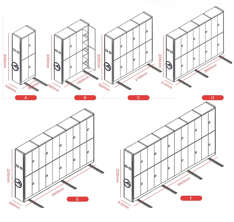 Steel Movable Archive Cabinet - Durable & Adjustable Storage