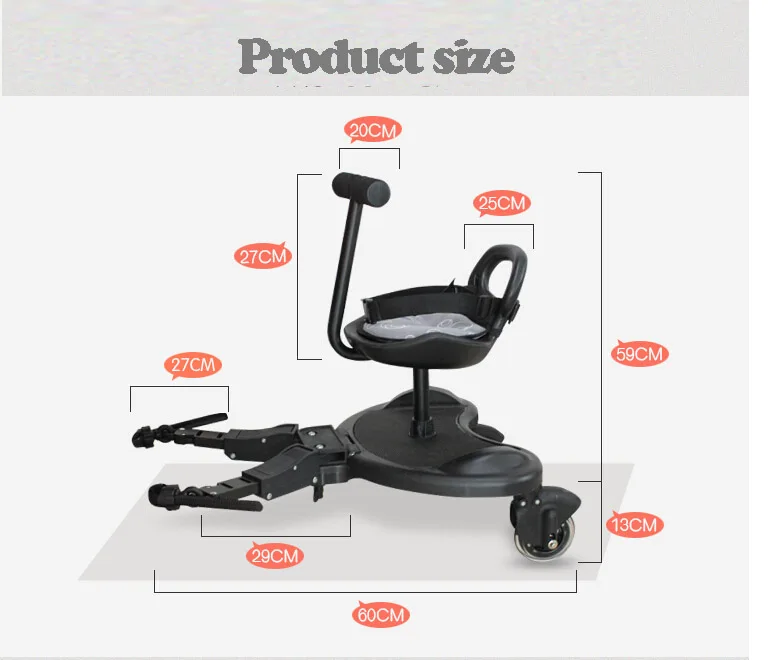 2017 Hot Selling Fashion Buggy Board Kids-sit Ride On Board Kiddy Ride ...