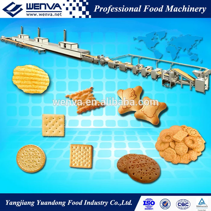 Automatic Biscuit Production Line Hard Cookie Biscuit Making Machine ...