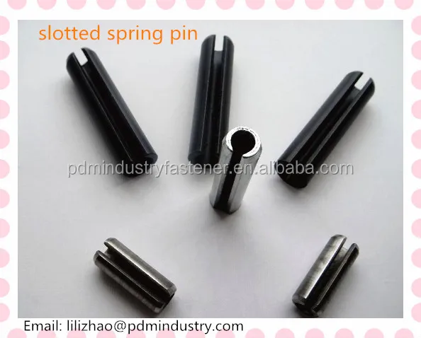 1/4 Straight Through Cylinder Slotted Spring Pin,Carbon Steel,Black ...