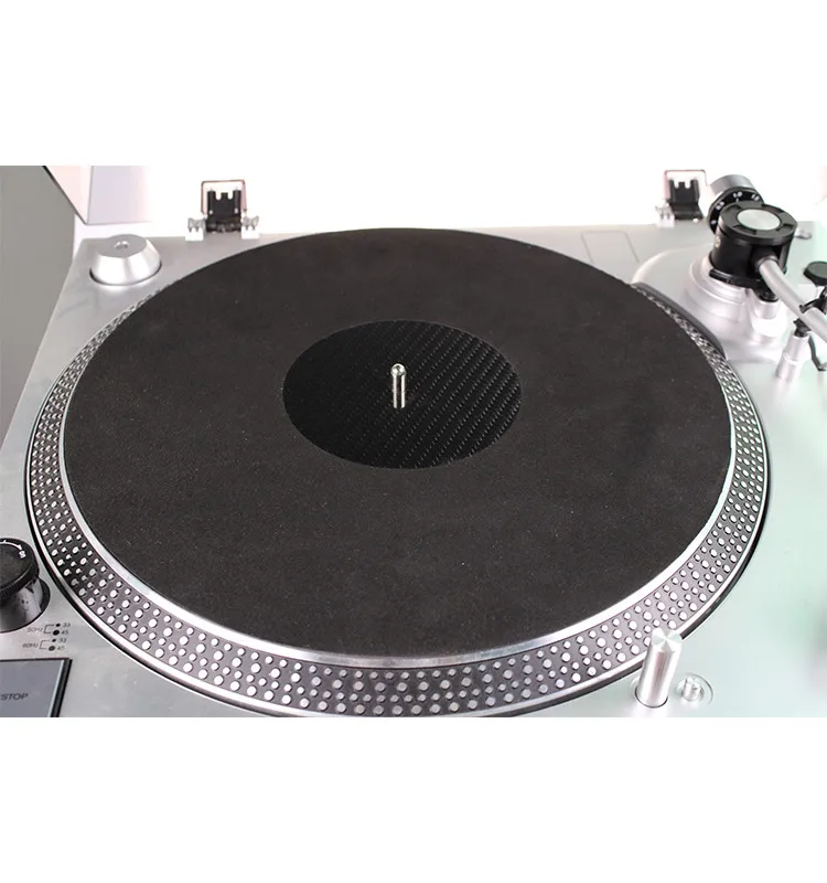 Turntable Platter Slipmats Phono Vinyl Album Mat Carbon Fiber Record ...
