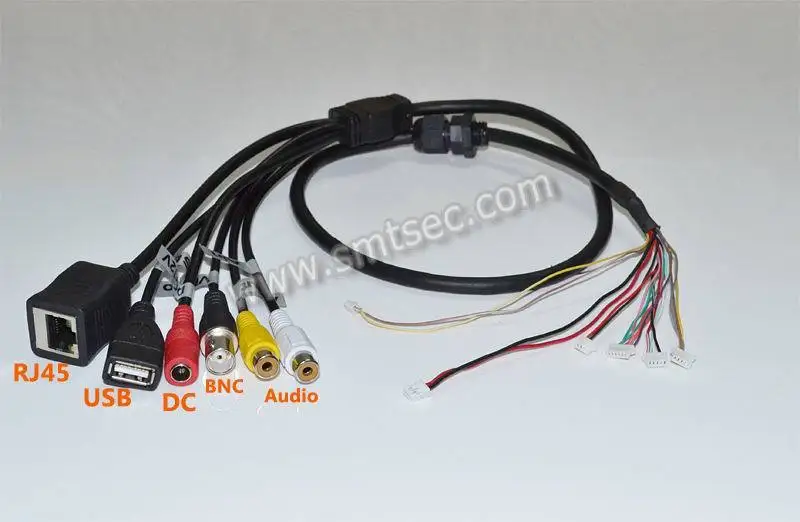 Cctv Network Cable Rj45+bnc+dc+usb+audio Input+audio Output +rs485 ...