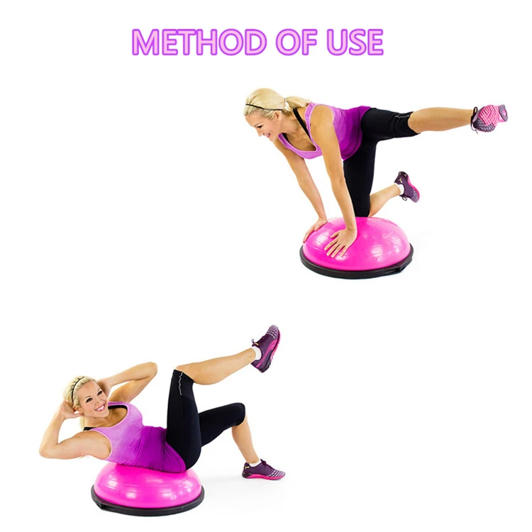 Professional Customized Colored Yoga Pilates Half Ball For Balance ...