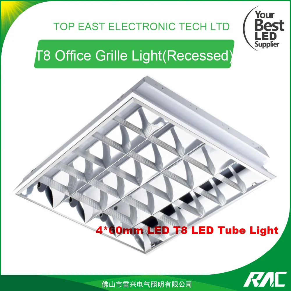2x2 Recessed LED Louver Reflectors - Efficient Office Lighting