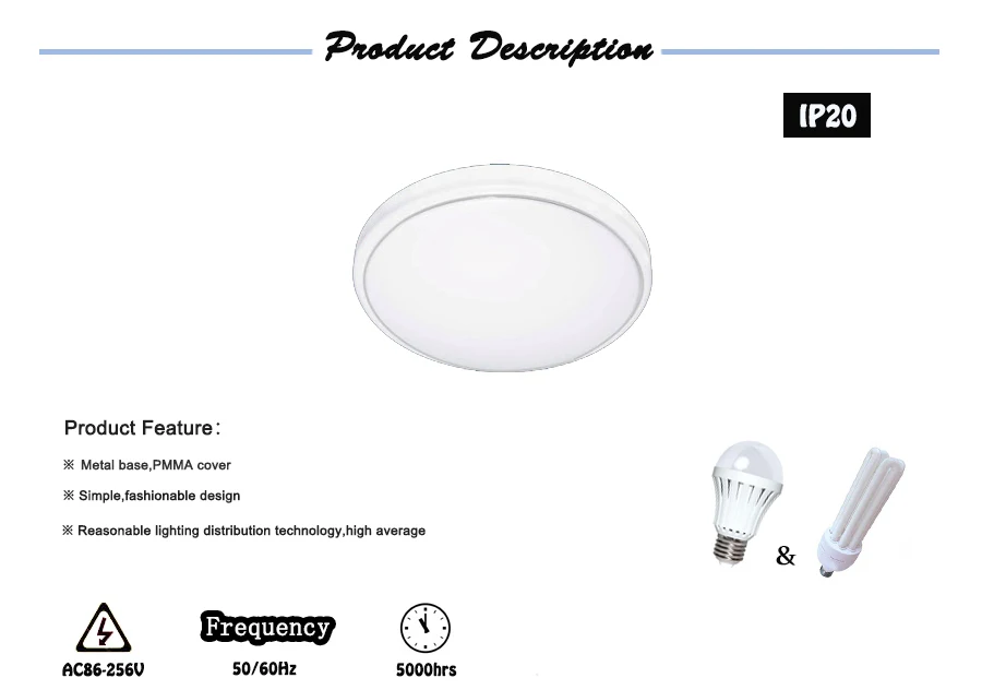Acrylic Ceiling Lamp - Energy Saving Light for Living Room