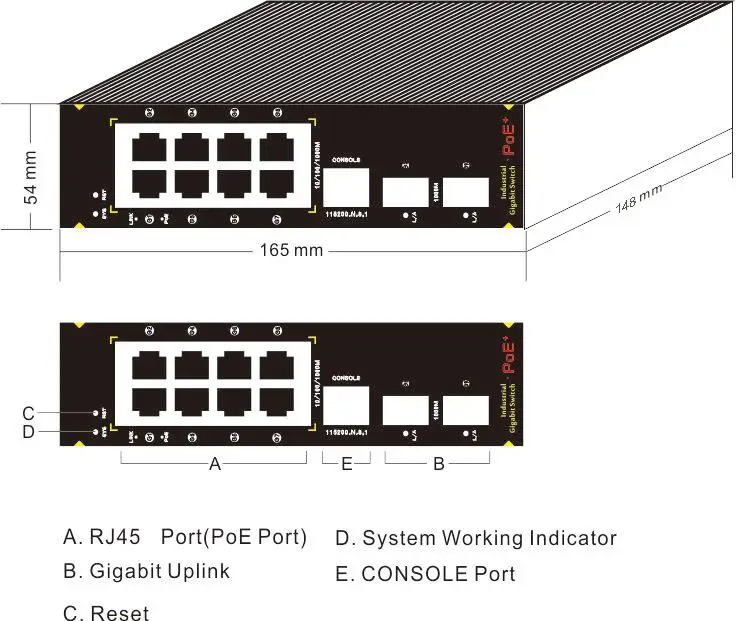 10 Port Managed Industrial Ethernet Switch - Reliable & Versatile