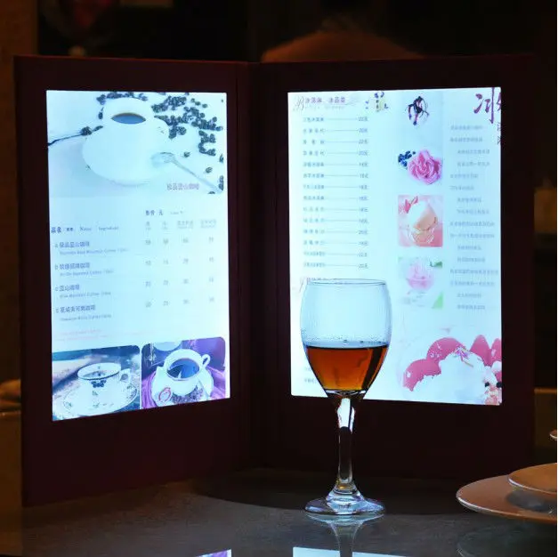 3 Pages Illuminated LED Menu Card - Perfect for Wine & Drinks