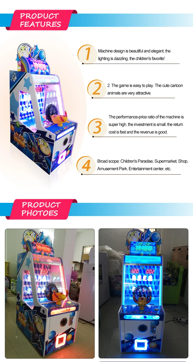 Arcade Games Machines Shooting Ball Game Machine For Kids Little ...