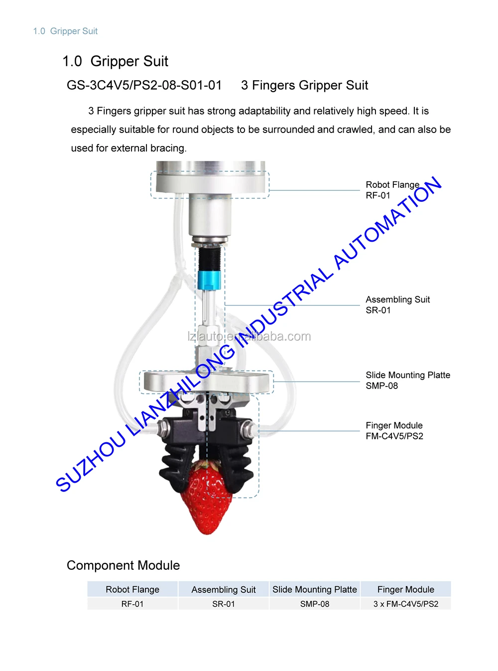 Pneumatic Cylinder Gripper For Pick And Place Bakery/food/electronic ...