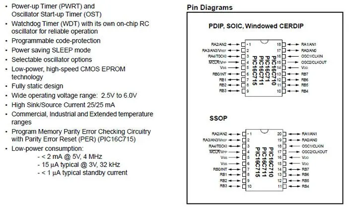 Ic Pic16c71x Chip New And Original - Buy Pic16c711,Pic16f84a-04/p Ic,I P Transducer Product on ...