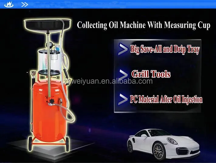 Air-operated Waste Oil Suction & Drainer Pumping 80l Pneumatic Pumping ...