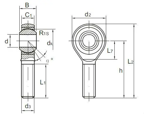 M5 M6 M7 Stainless Steel Ball Joint Rod End Bearings