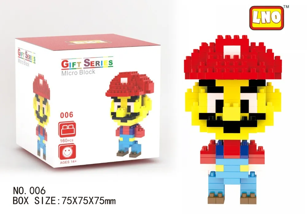 Custom Design Diy Building Block Mini Figure Super Mario Tiny Toy - Buy ...