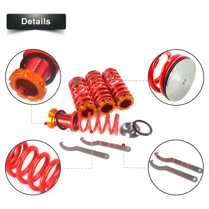 Jdm Racing Culture Jdm Scaled Red Coil Spring Springs Lowering Set ...