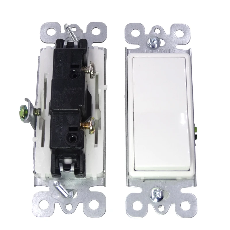 American Single Push Button Wall Switch 15A 125v White 10 Years 120/277 ...