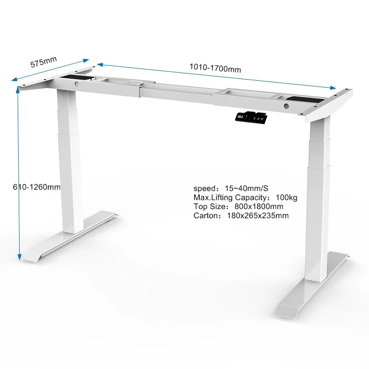 Adjustable Height Office Electronic Standing Table Stand-up Desk With ...