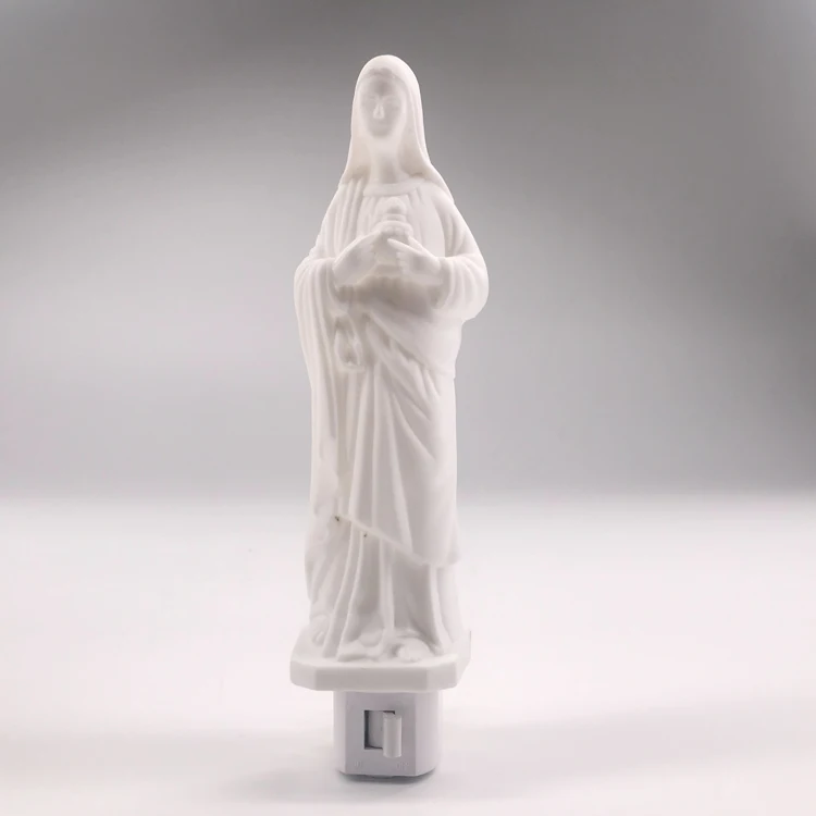 The Virgin Mary Shaped Led Religious Night Light Plug In Wall - Buy ...
