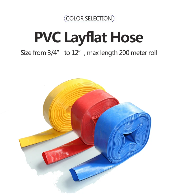 Heavy Duty 6 Inch Garden Pvc Irrigation Lay Flat Hose - Buy 6 Inch Pvc ...