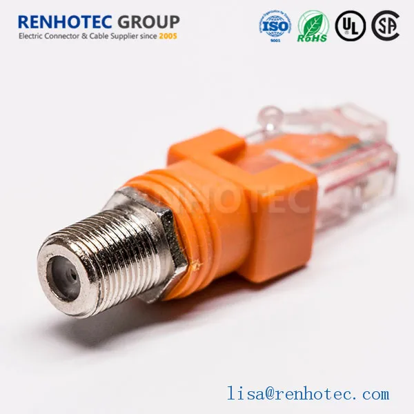 Straight Adapter Female Rj45 To Rf Connector F - Buy Rj45 To Rf ...