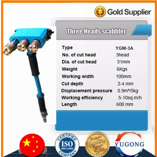 Pneumatic Handheld Concrete Scabbler/concrete Floor Scabbling Machine ...