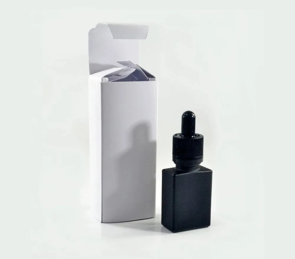 30ml 50ml 100ml Rectangle Glass Black Perfume Bottle With Spray Pump ...