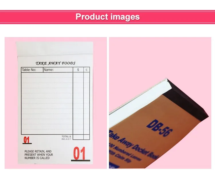 Full Color Printing Cover Restaurant Bill Book For Record Keeping - Buy ...