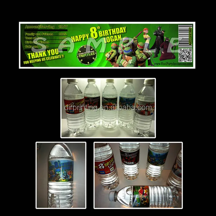 Custom Digital Printing Plastic Bottle Label Vinyl Sticker Full Colors ...