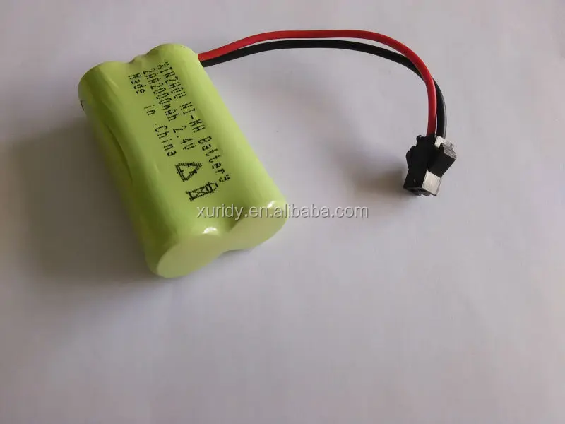 Customized Nimh 2.4v 600mah Aa Rechargeable Battery Pack For Electric ...