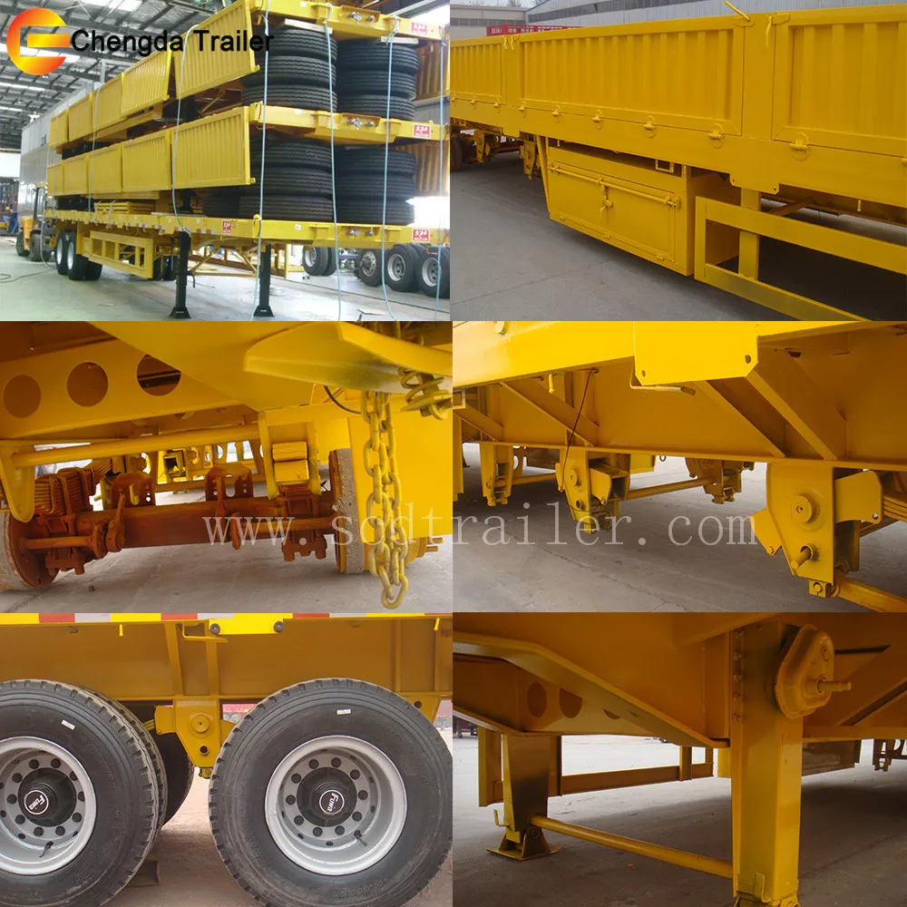 China 3 Axles 40 Ton Sugar Cane Livestock Transport Trailer
