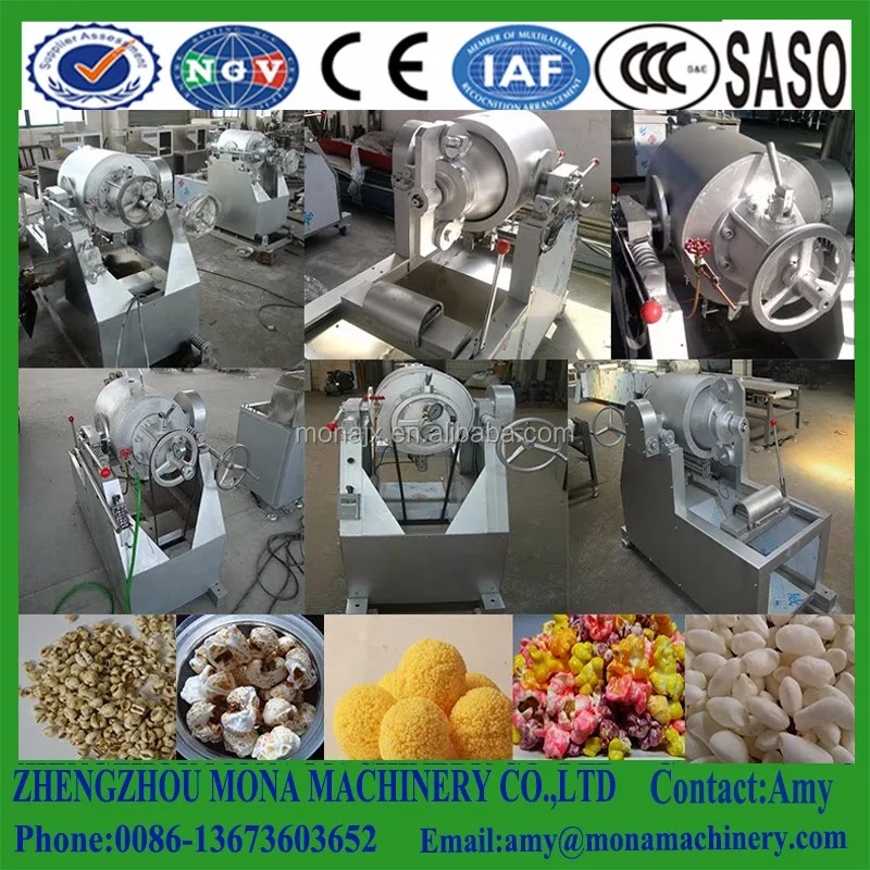 Airflow Pop Gun Maize Snack Corn Puff Making Machine