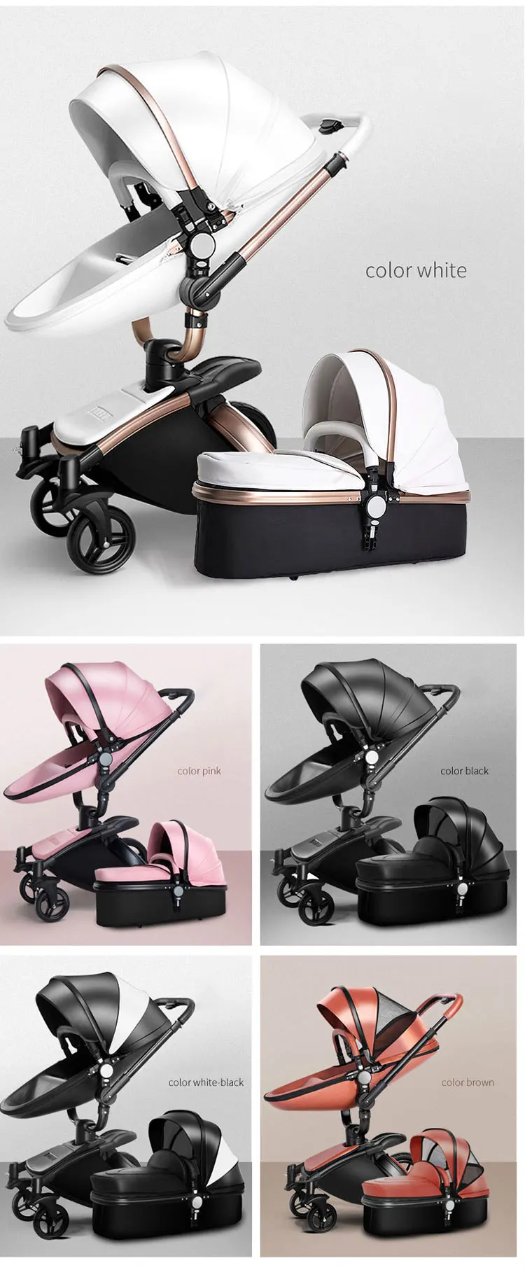 Premium Baby Pram 3 in 1 - Versatile & Comfortable Stroller
