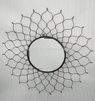 Metal Wire Decorative Round Mirror - Buy Indian Round Handmade Mirror ...
