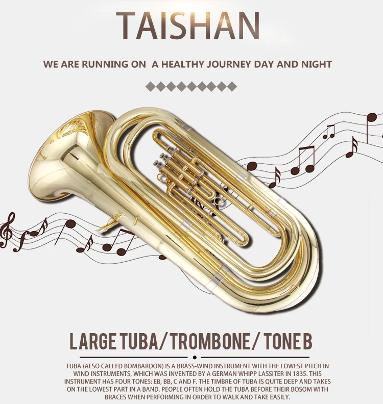 Professional Gold Lacquer Brass Tuba| Alibaba.com