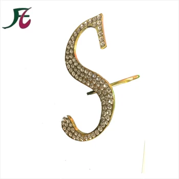 Wholesale Gold Monogram Letter S Rhinestone Napkin Ring For Wedding ...