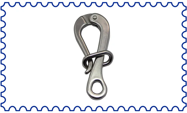 Stainless Steel Marine Quick Release Eye Folding Loop Pelican Hook