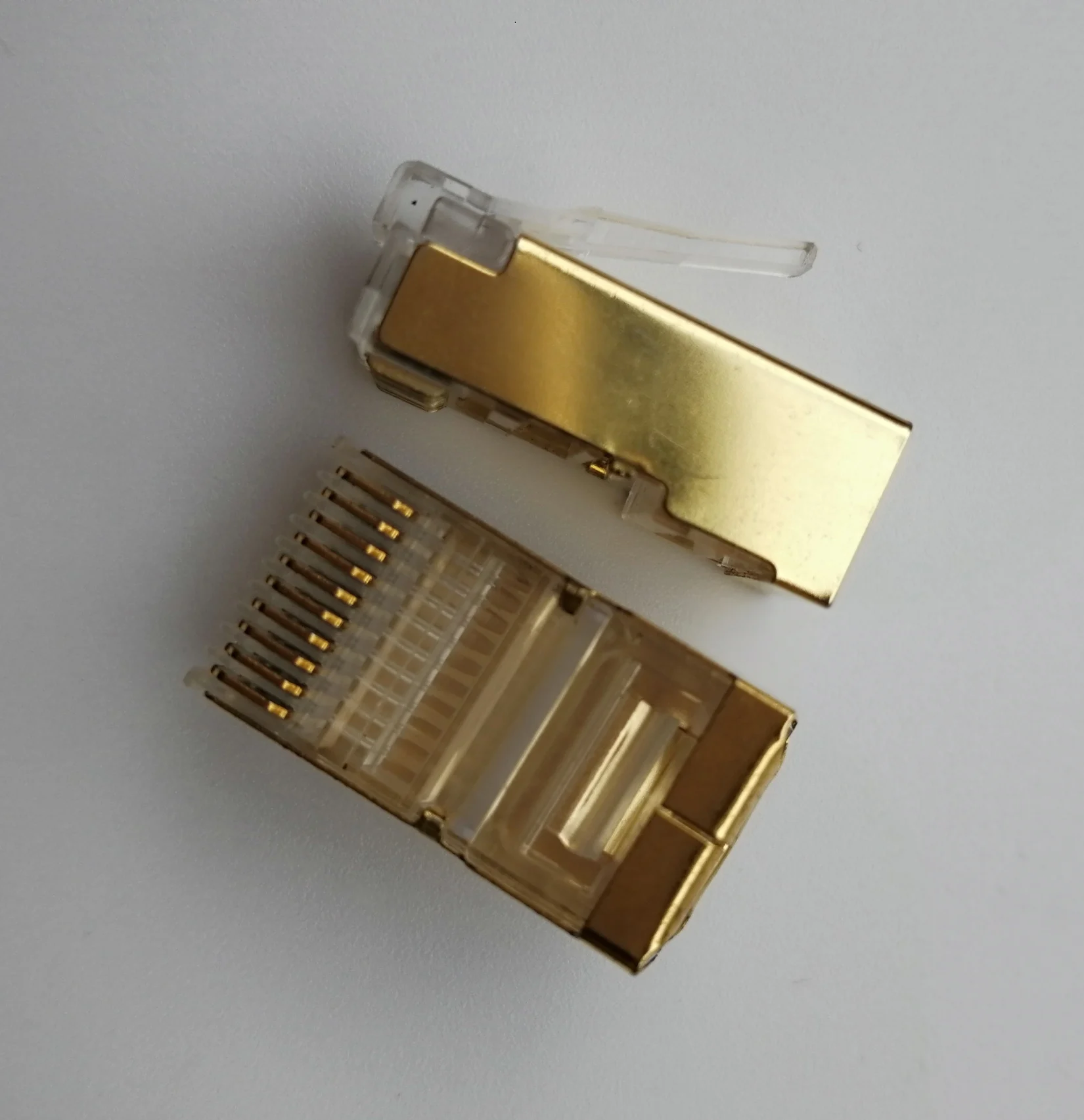 Rj50 10p10c Gold Shield Stp 10p10c Plug Network Connector - Buy Cat5 ...
