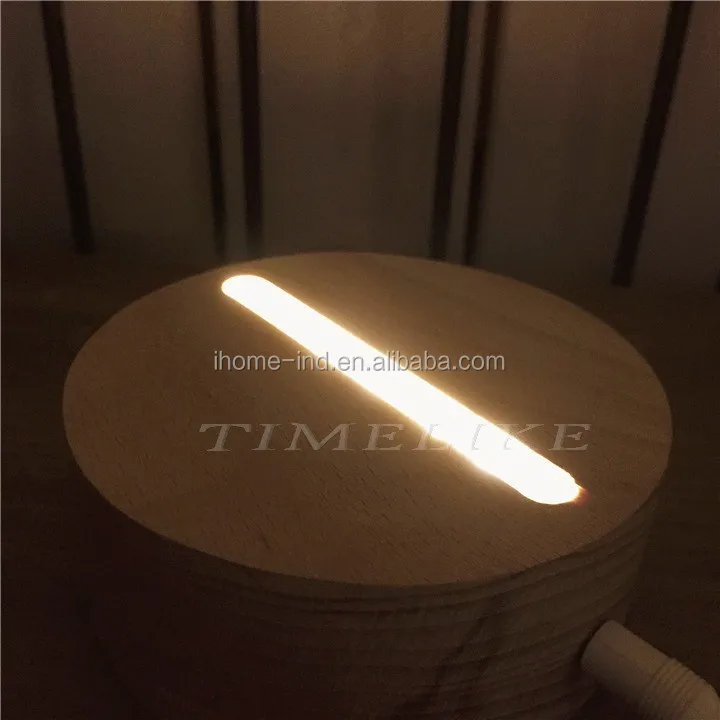 3d Visual Led Lamp Wooden Base Usb Decorative Night Light Tree Shape ...