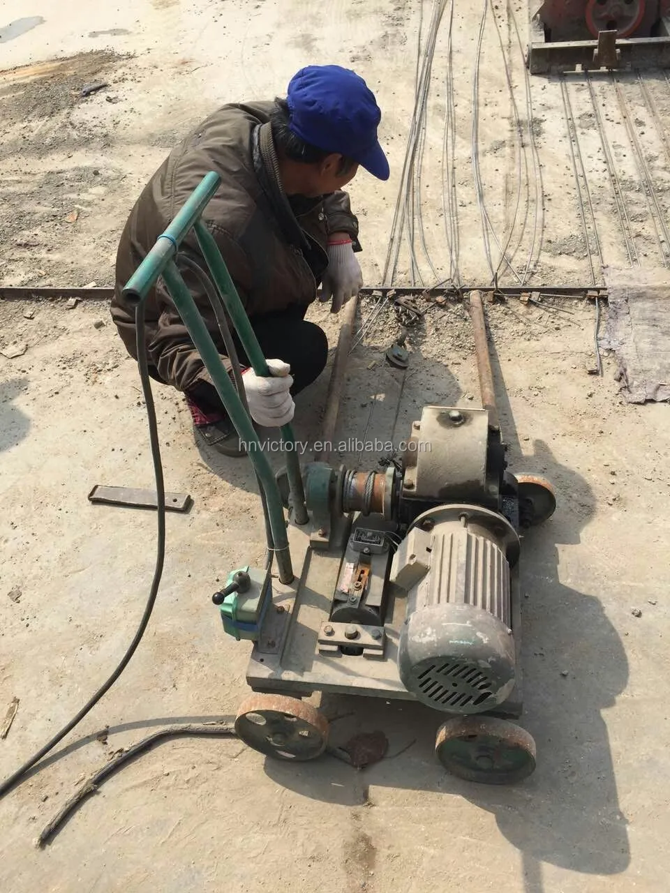 Hydraulic Prestressed Steel Wire Tension Machine with 55 MPa Pressure ...