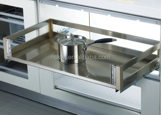 Bottle Pullout Kitchen Stainless Steel Pull Out Basket With Soft ...