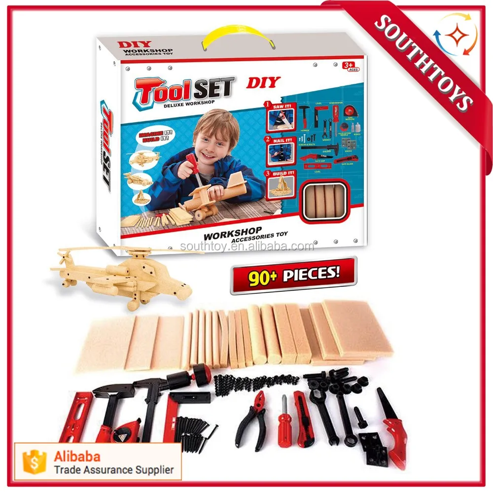 New Arrival Real Construction Deluxe Tool Workshop Diy Tool Kit Set ...