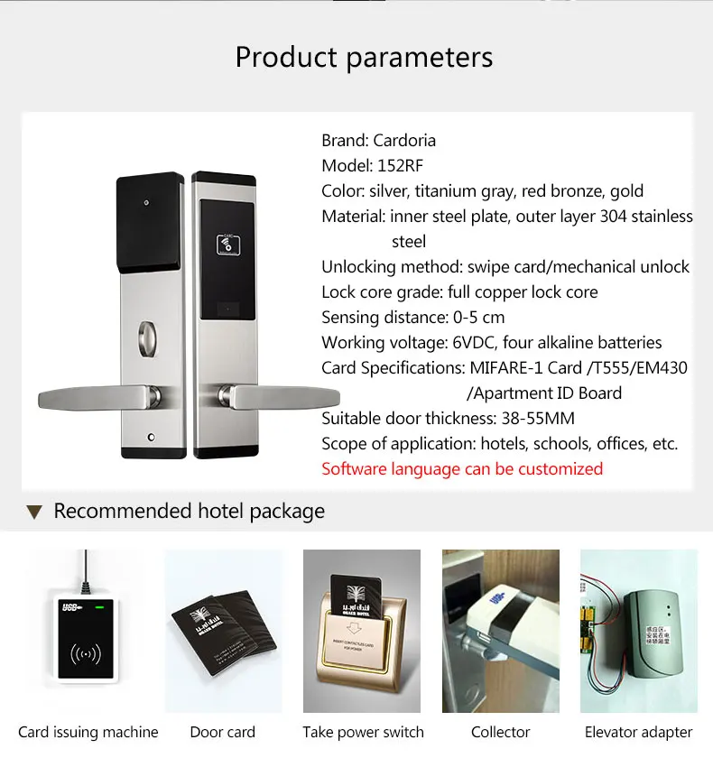 Intelligent Safe Keyless Electronic Digital RFID Door Lock