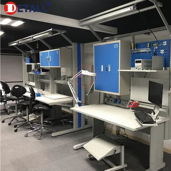 Esd Assembly Line Working Table Workbench Led Lighting With Drawer ...