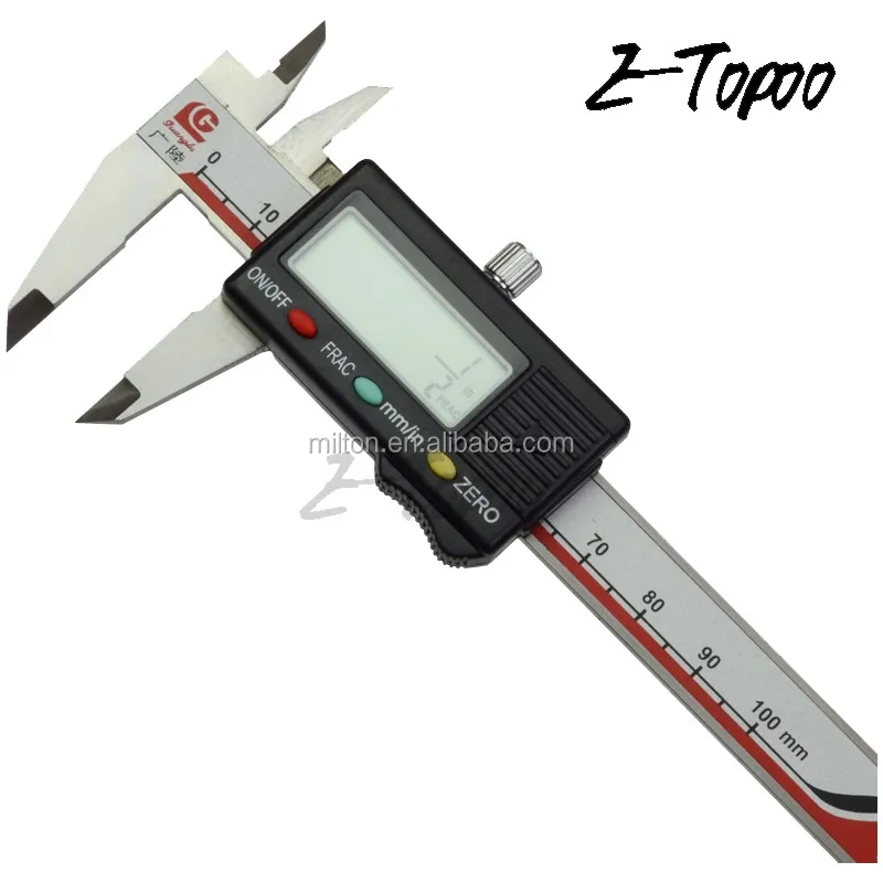 Guanglu 1/64 100mm Fraction Display Digital Caliper Metal Display ...