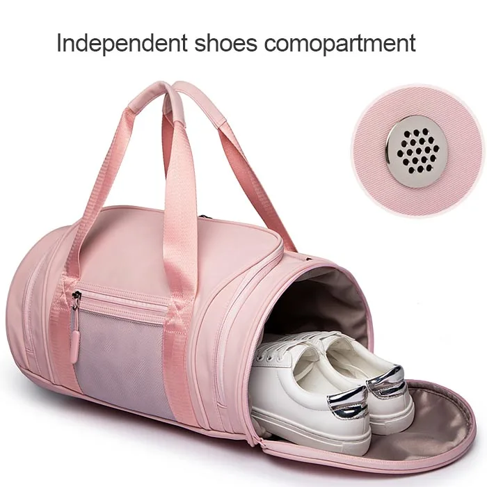 2018 Small Custom Pink Sport Gym Bag Polyester Gym Duffel Bag Yoga Gym ...