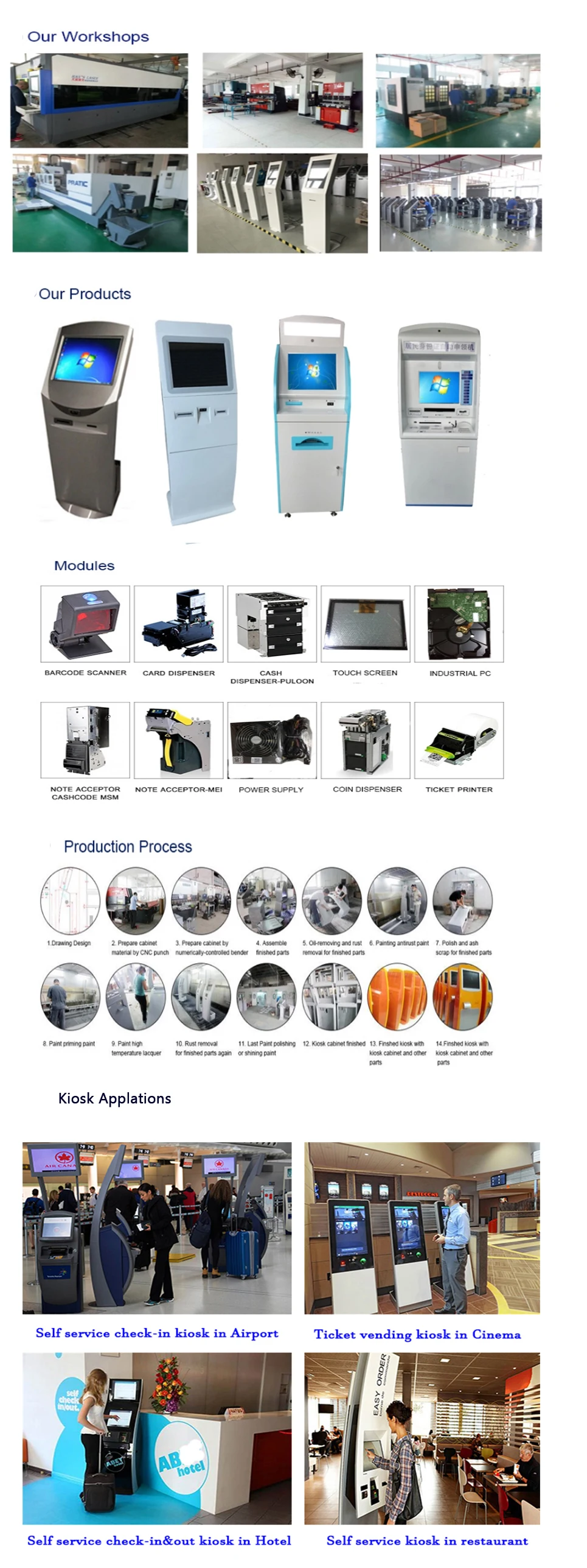 All-in-one Self Service Automatic Cash Payment Kiosk Machine Terminal ...