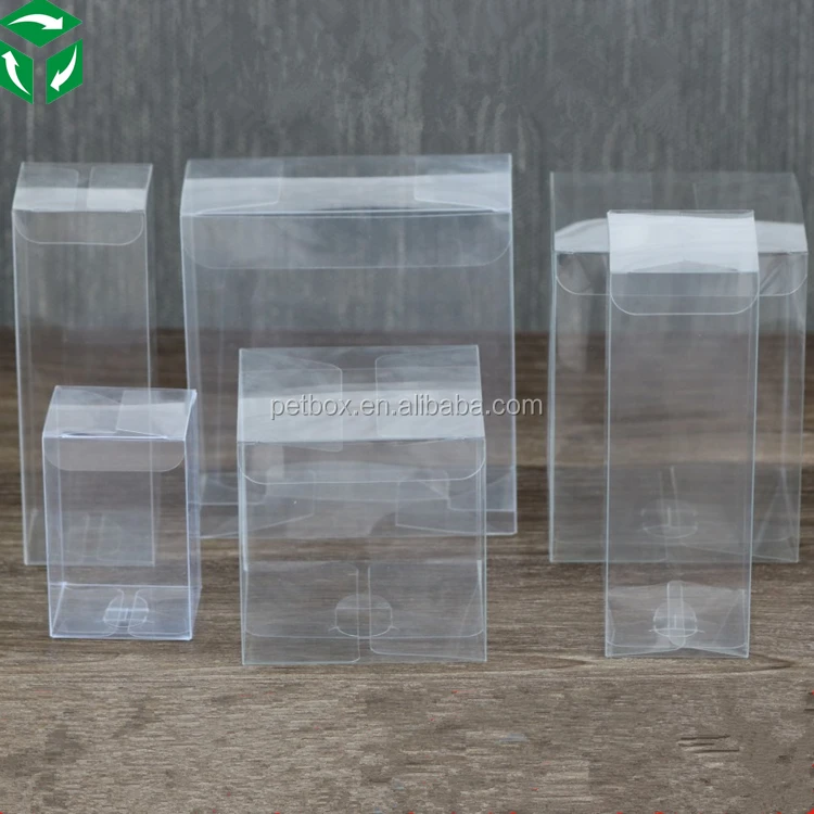 Plastic 0.3mm PET Folding Flat Clear Transparent Packing Box