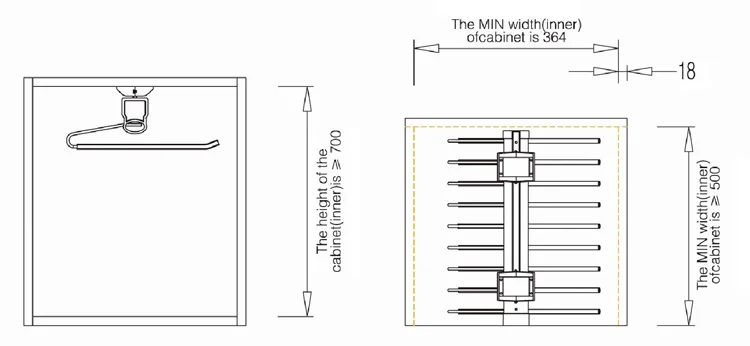 Top Mounted Pull Out Trousers Rack Wardrobe Accessories - Buy Wardrobe ...