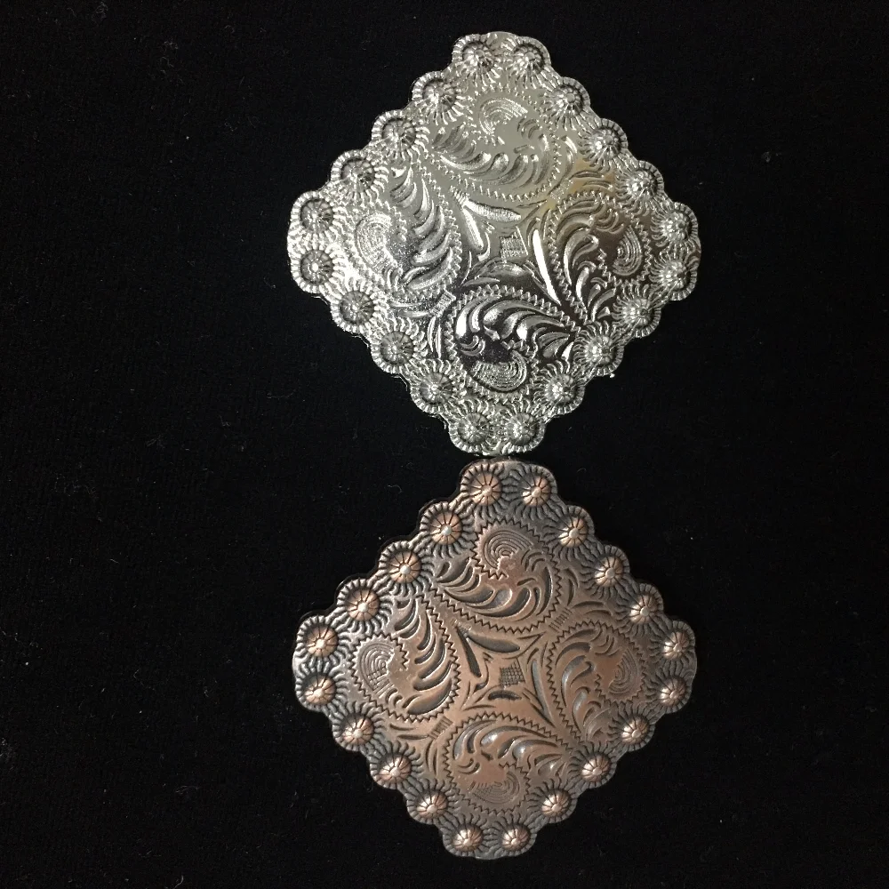 Bright Silver Square Conchos 1.5'' - Buy Screw Back Concho,Leather ...