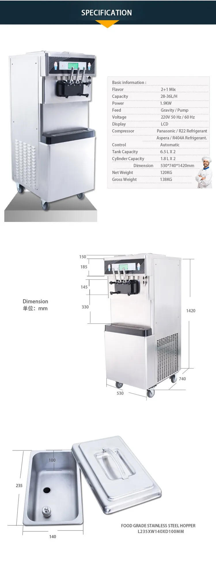 Best Choice for New User of Ice Cream Machine, Automatic Control System ...